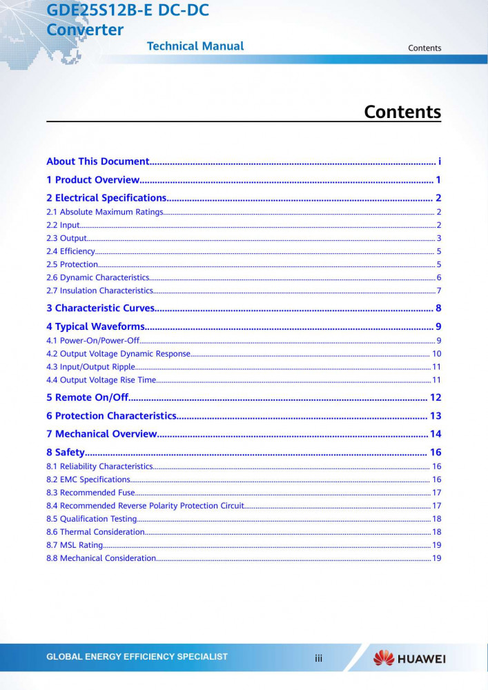 GDE25S12B-E technical manual page 4