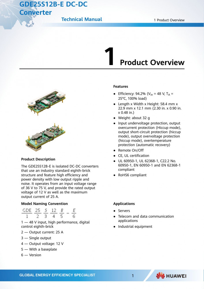 GDE25S12B-E technical manual page 5