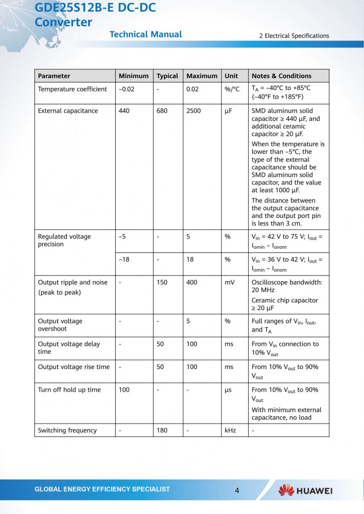 GDE25S12B-E technical manual page 8