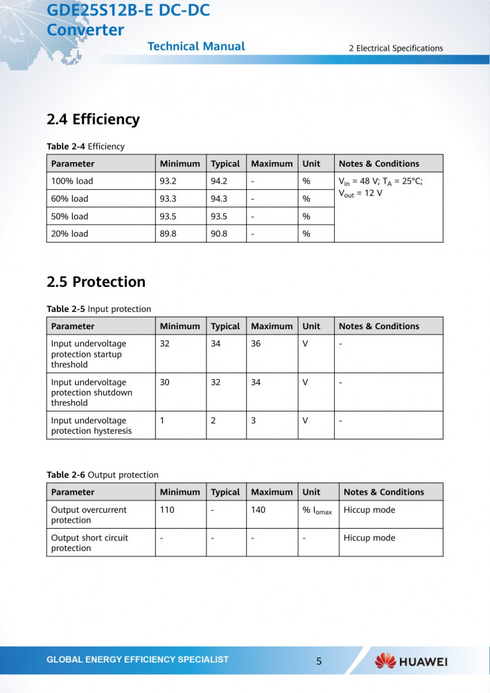 GDE25S12B-E technical manual page 9