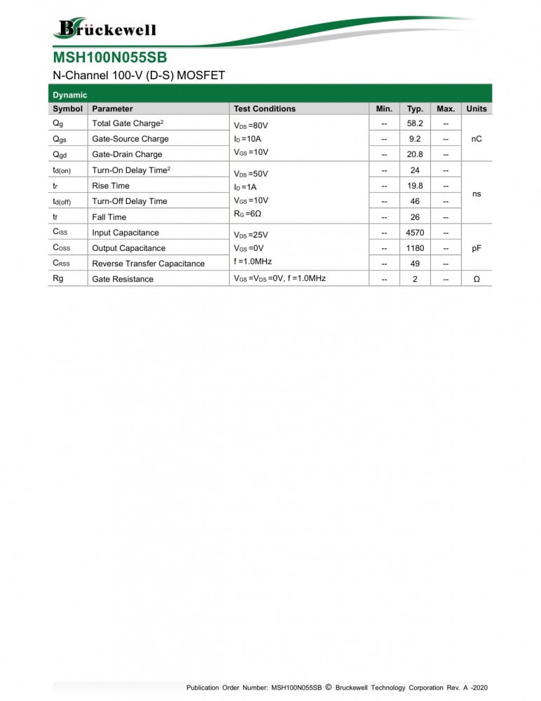 MSH100N055SB datasheet page 3