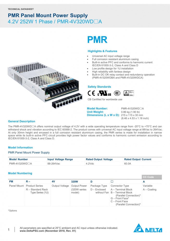 PMR-4V320WDCA datasheet page 1