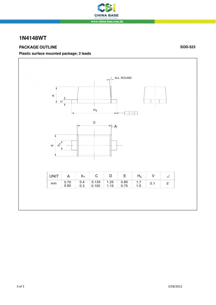 CBI 1N4148WT datasheet page 3