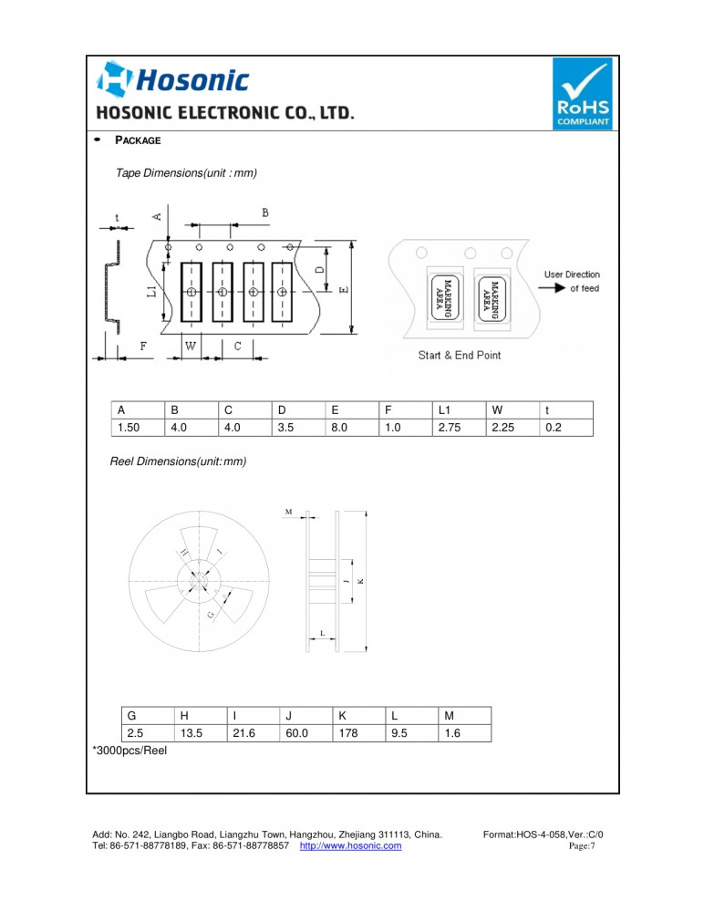 HOSONIC E2SB12E000014E specification page 7