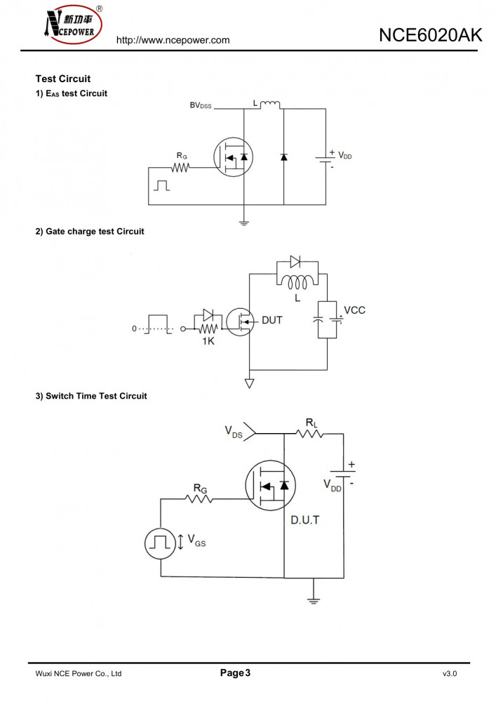 NCE6020AK datasheet page 3