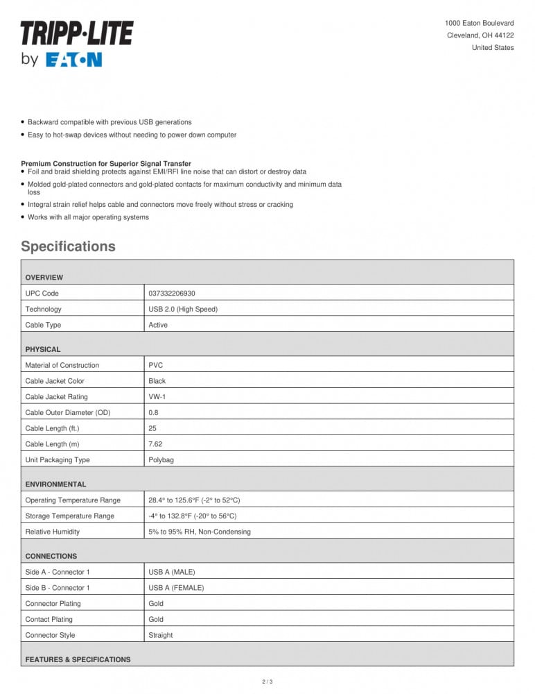 EATON U026-025 technical document page 2