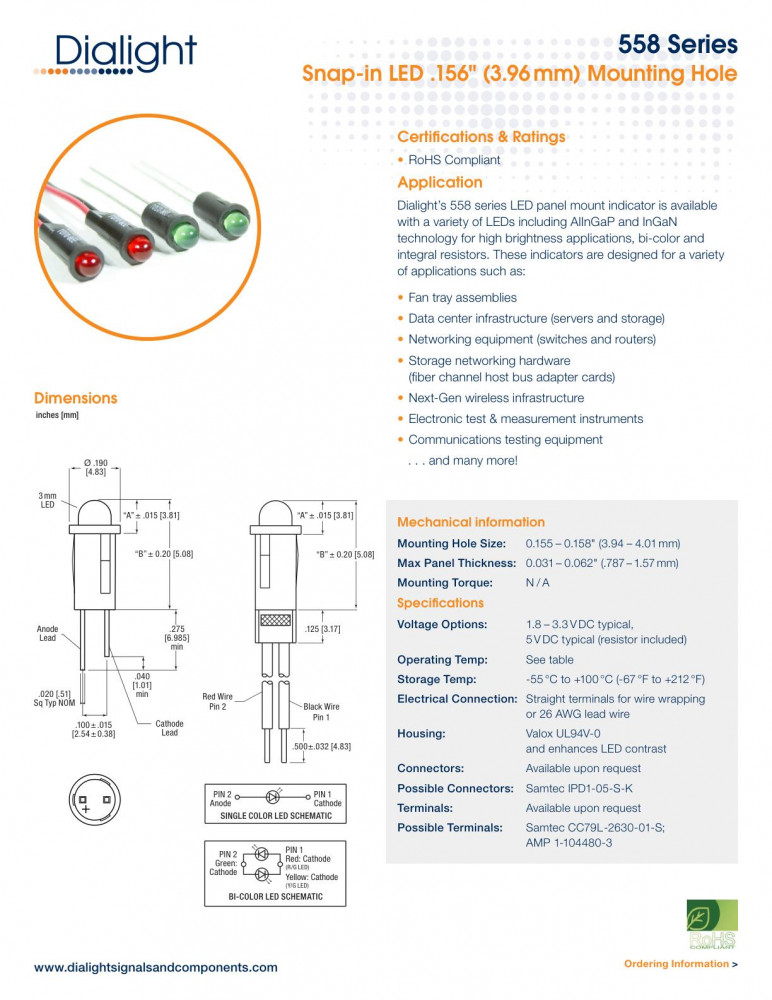 558 series technical document page 1