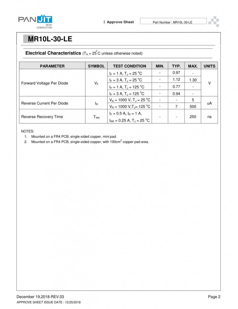 MR10L-30-LE datasheet page 2