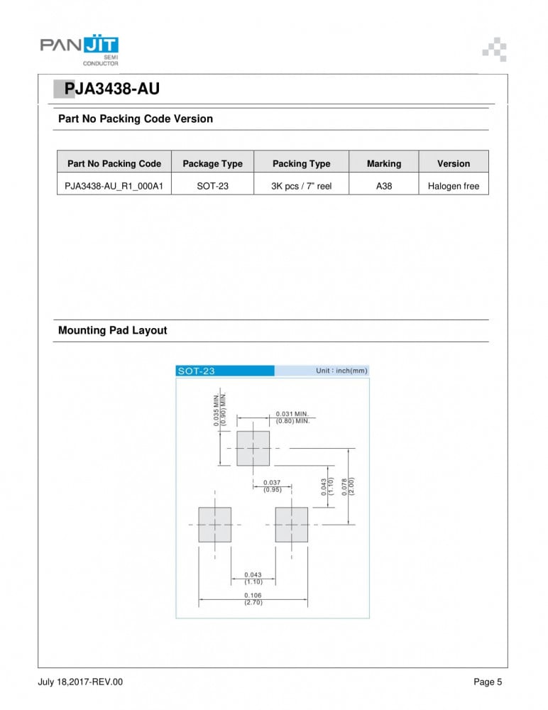PJA3438-AU datasheet page 5
