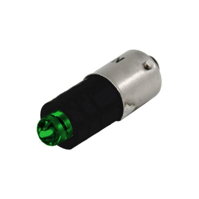 LED Lamp T-3 1/4 Miniature Bayonet Green 5V for sale