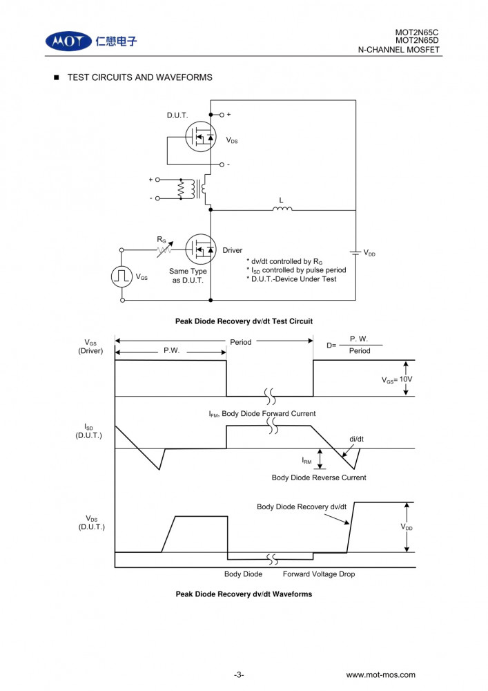 MOT2N65C datasheet page 3