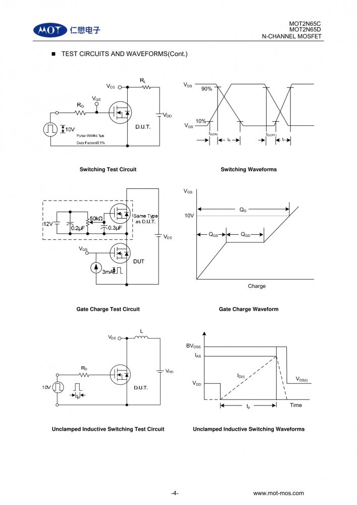 MOT2N65C datasheet page 4