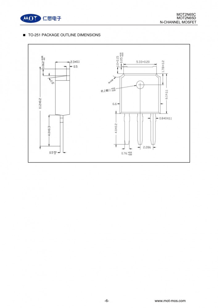 MOT2N65C datasheet page 6