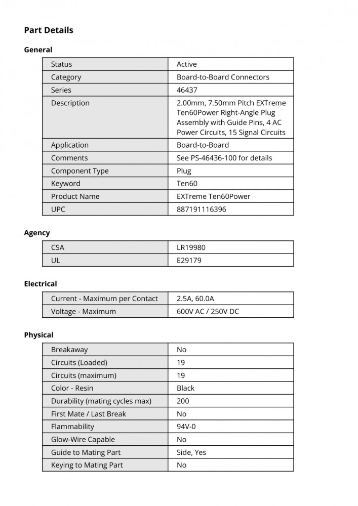 MOLEX 464371379 technical document page 2