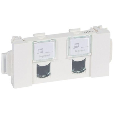 Mosaic™ - RJ45 socket category 6 UTP 2 modules white