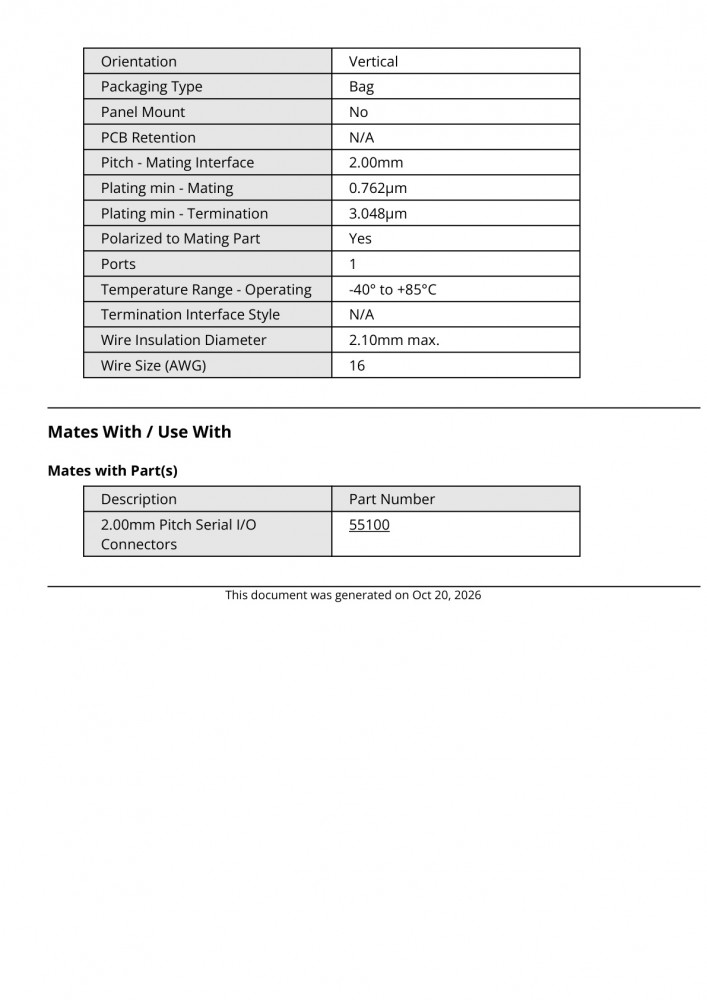 MOLEX 539880619 technical document preview, page 3