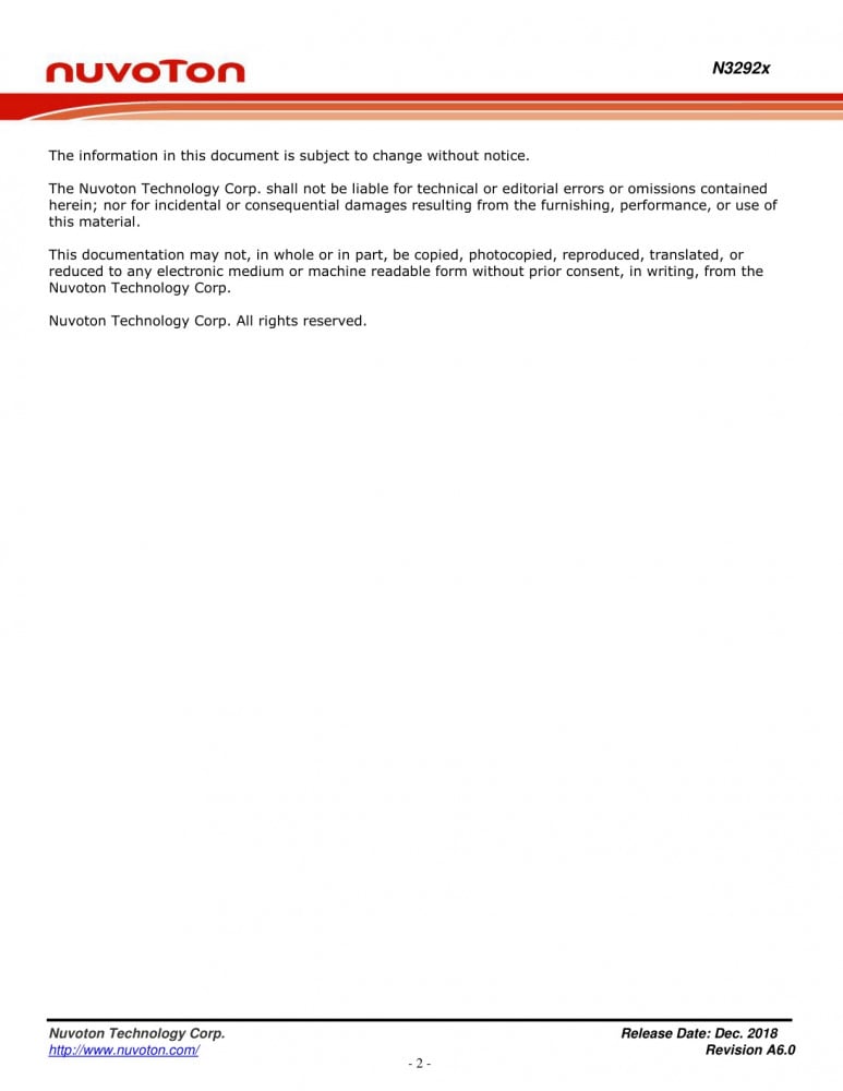 N3292x datasheet page 2