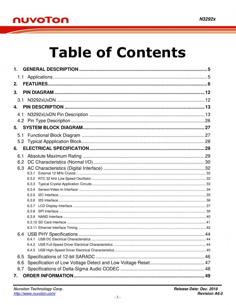 N3292x datasheet page 3