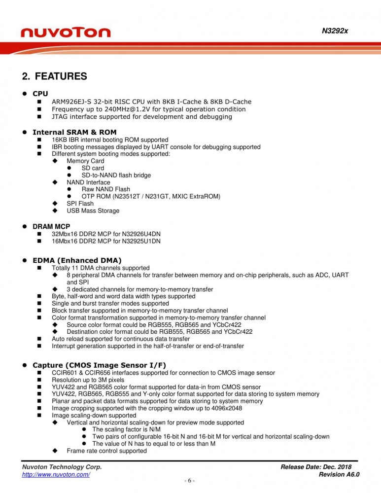 N3292x datasheet page 6