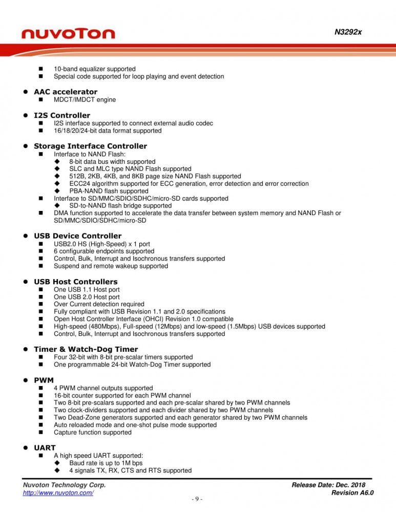 N3292x datasheet page 9