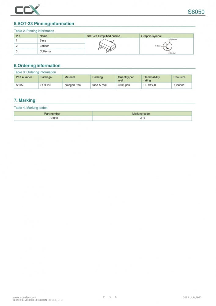 S8050 datasheet page 2