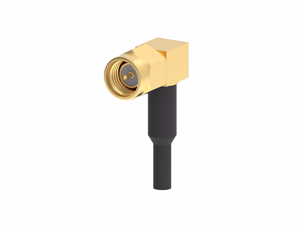 SMA Jack, Reverse Polarity, Straight, Bulkhead, Crimp, RG-316 Cable, Brass Body, Gold (Au) Plated, 50 Ohms