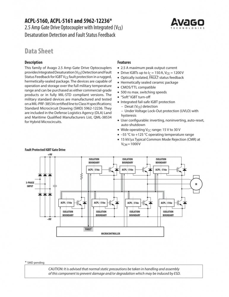 ACPL-5160 datasheet page 1