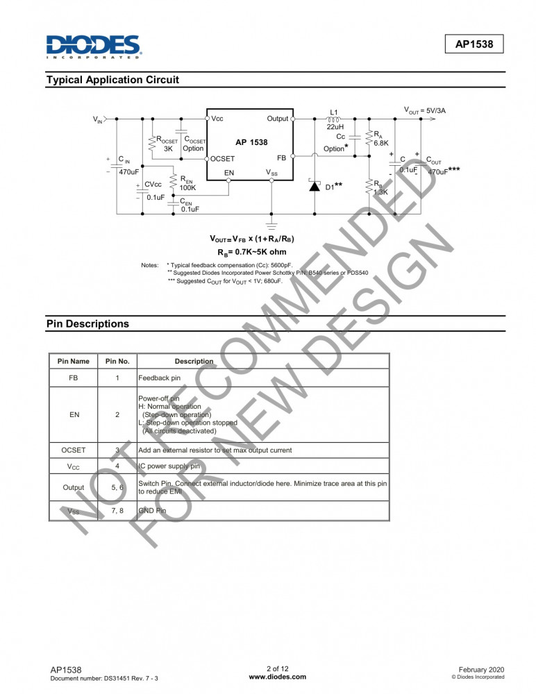 AP1538SG-13 datasheet page 2