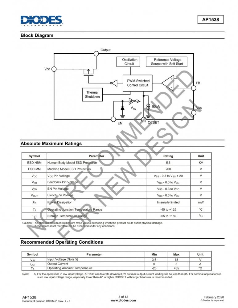 AP1538SG-13 datasheet page 3