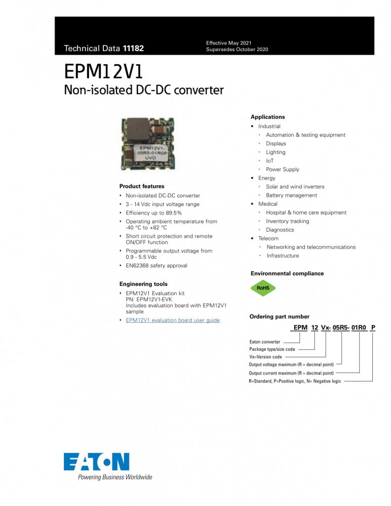 EPM12V1 datasheet page 1