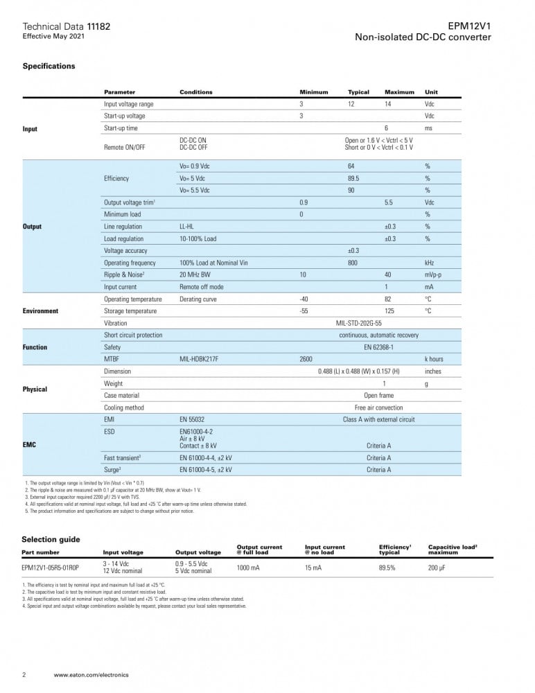 EPM12V1 datasheet page 2