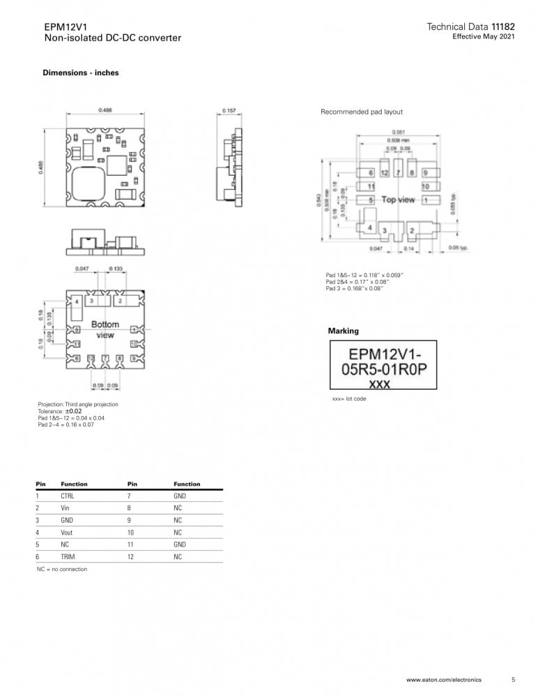 EPM12V1 datasheet page 5