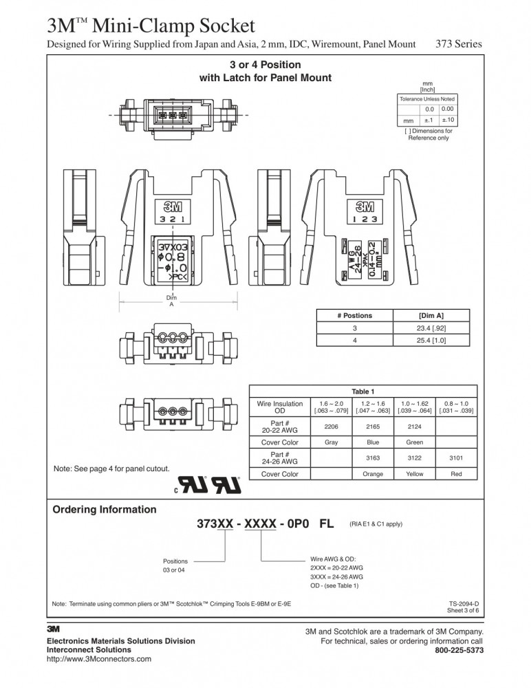 3M Mini-Clamp Socket datasheet page 3