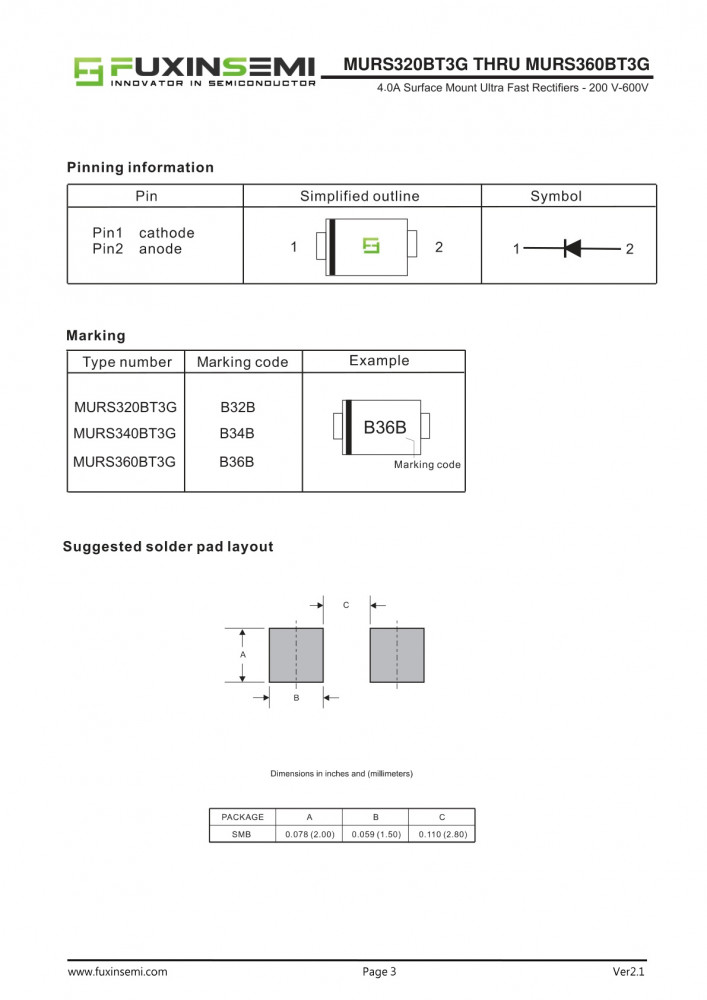 MURS360BT3G-F datasheet page 3