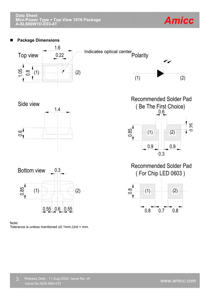 A-SL660W1D-E03-4T datasheet page 3