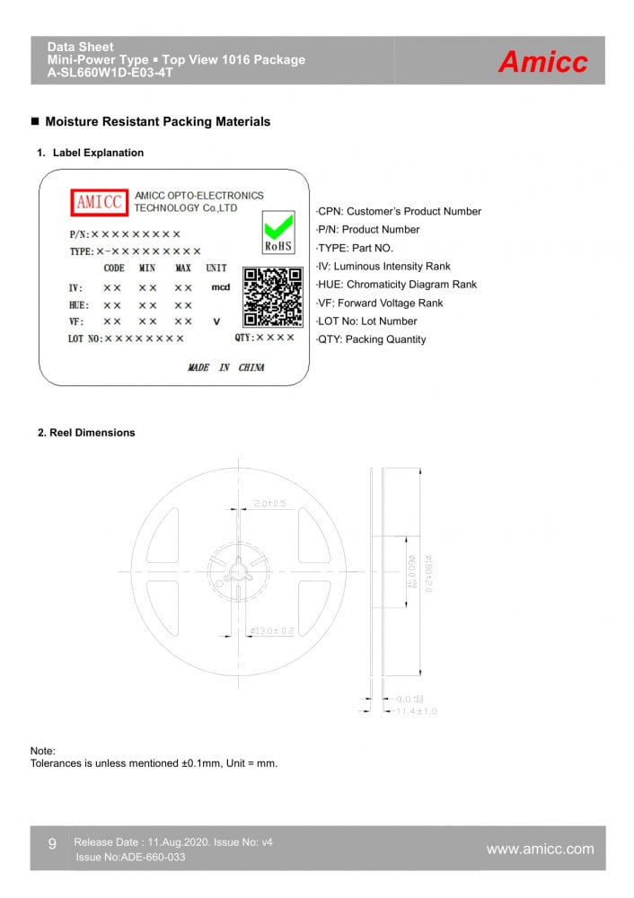 A-SL660W1D-E03-4T datasheet page 9