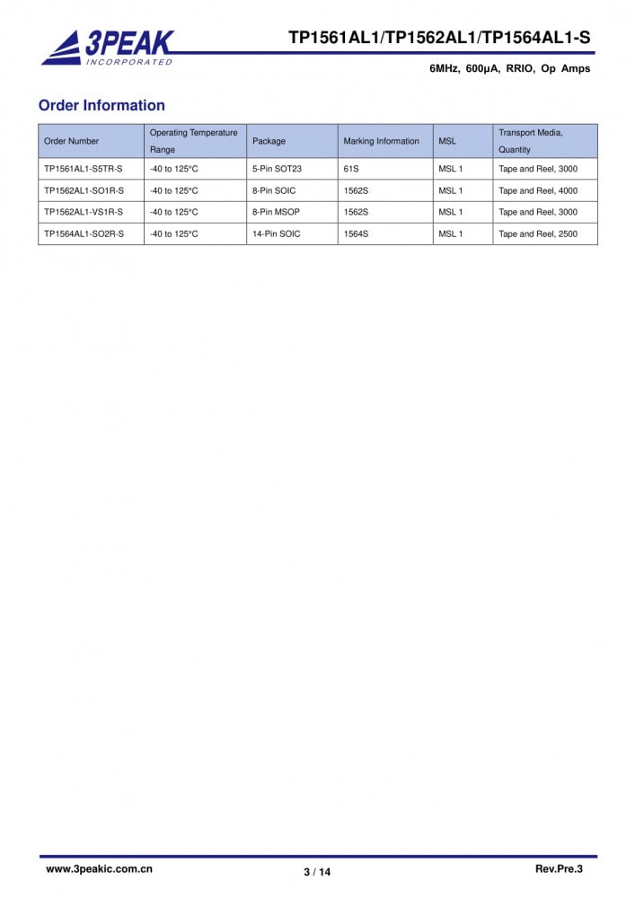 TP1562AL1-VR datasheet page 3