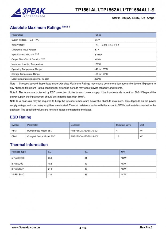 TP1562AL1-VR datasheet page 4