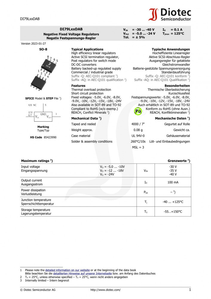 DI79LxxDAB datasheet page 1