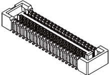 SlimStack Board-to-Board Plug, 0.40mm Pitch, Surface Mount, Dual Row, Vertical Stacking, 1.50mm Stacking Height, without Solder Tabs, 50 Circuits