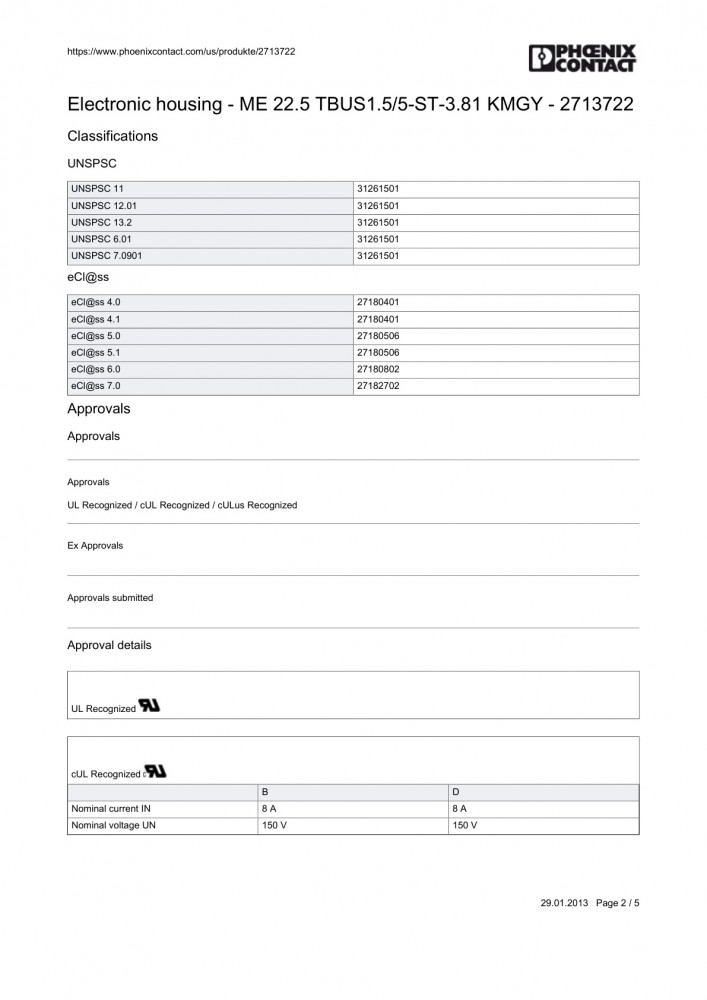 Phoenix Contact 2713722 technical drawing 2