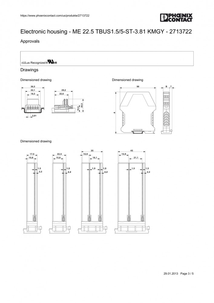 Phoenix Contact 2713722 technical drawing 3