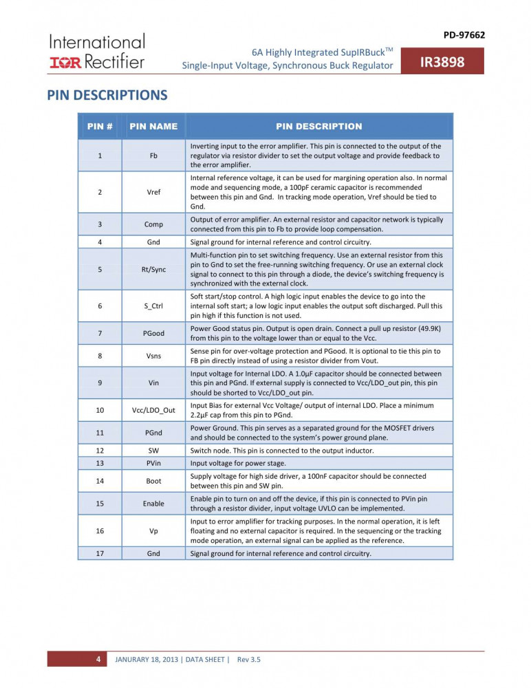 IR3898 datasheet page 4