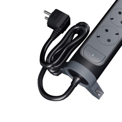Rotating and fixable multi-outlet extension - 4 flush Schuko sockets 2P+E - 1.5m cable 1.5mm² - 16A 230V 3680W - Swivels every 12° for sale