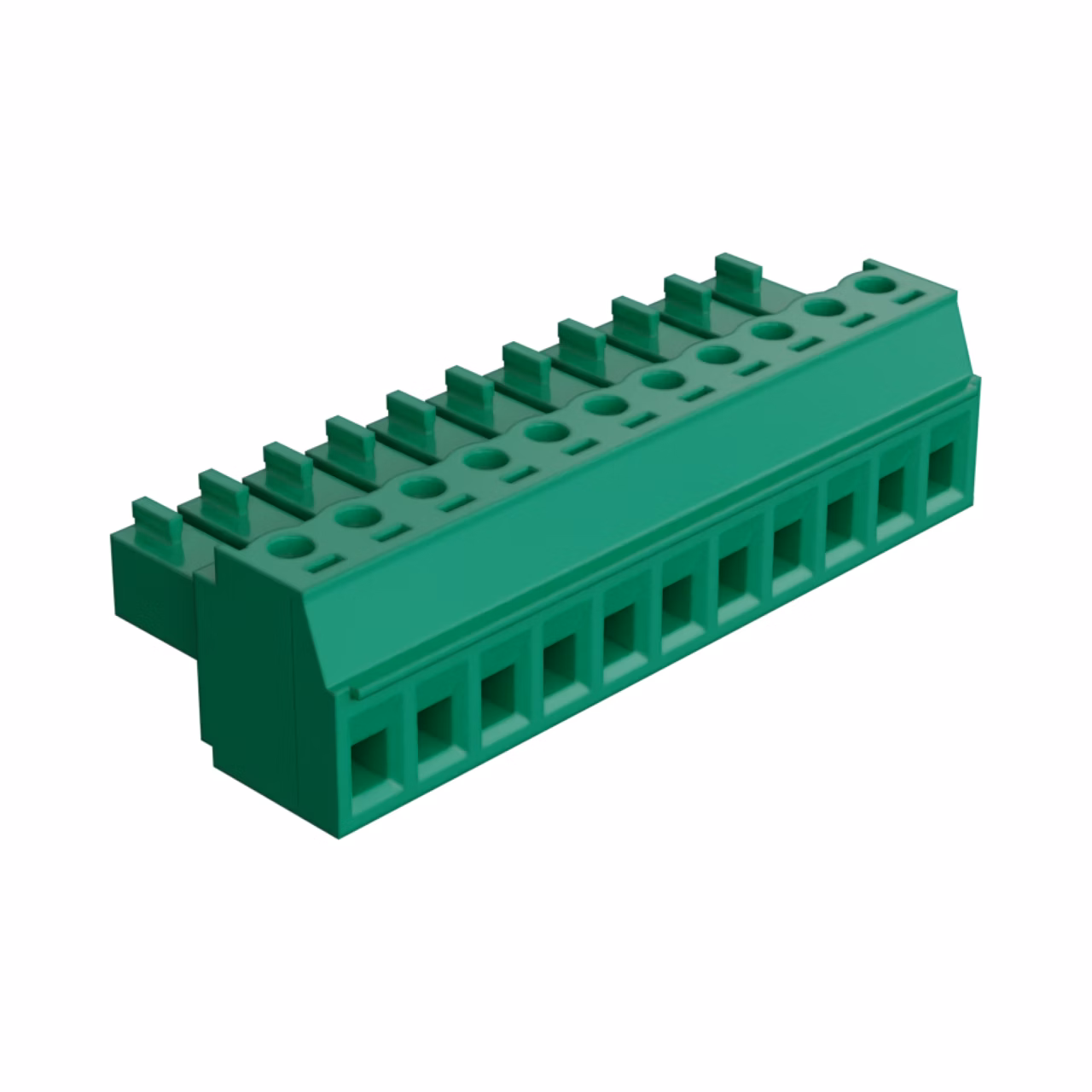 3.81mm Pitch Eurostyle Horizontal Plug, Green Housing, 11 Circuits for sale