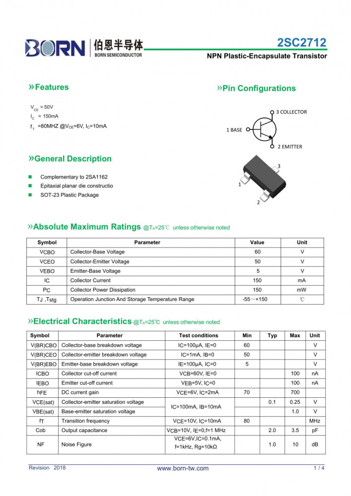 2SC2712 datasheet page 1