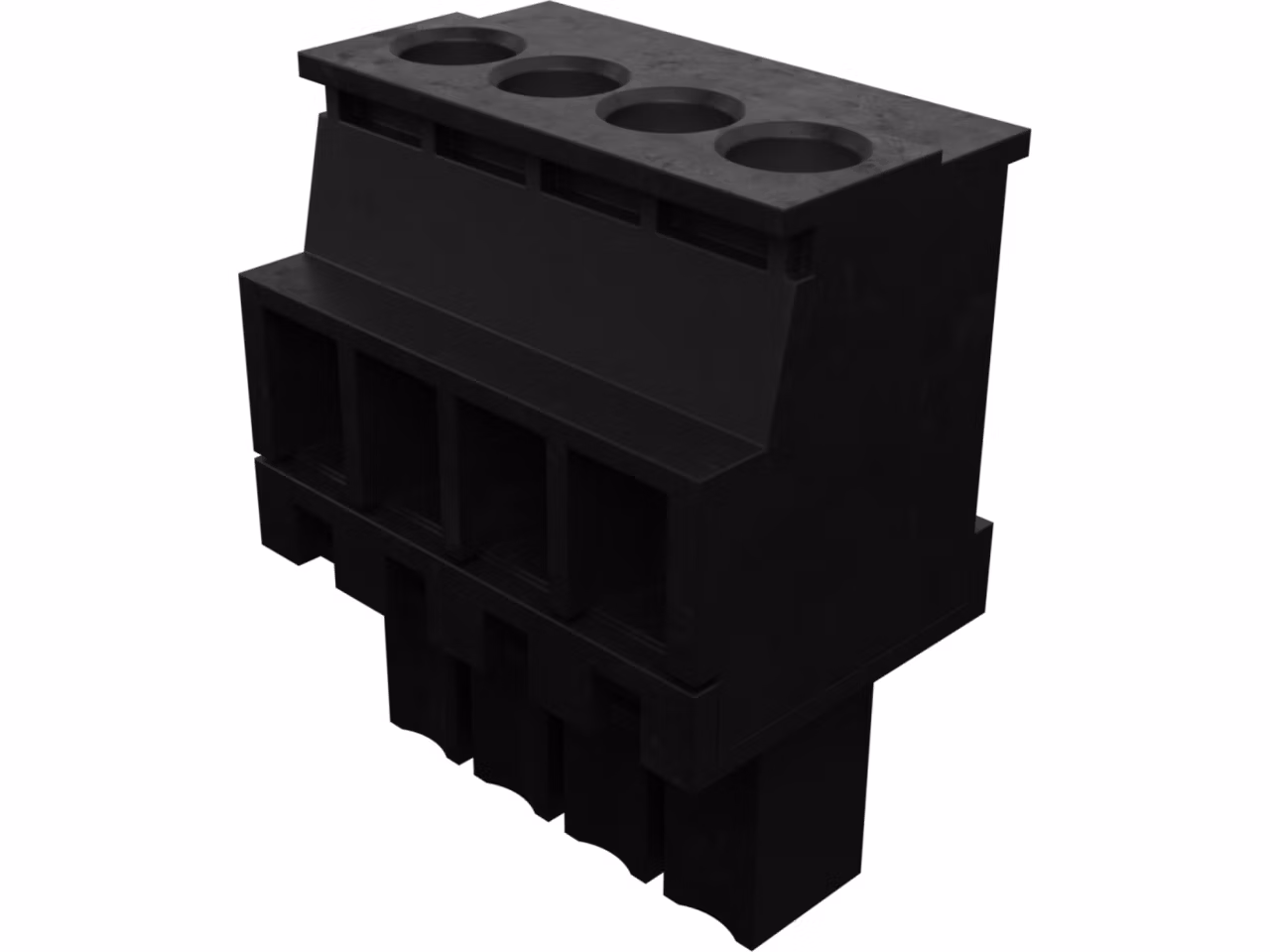 3.50mm Pitch Eurostyle Vertical Plug, with Standard Imprinting, Rear Wire Entry, Black, 4 Circuits for sale