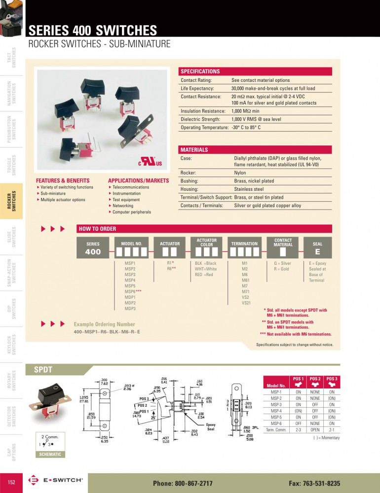 LEA NETWORKS Series 400 switch document, page 1