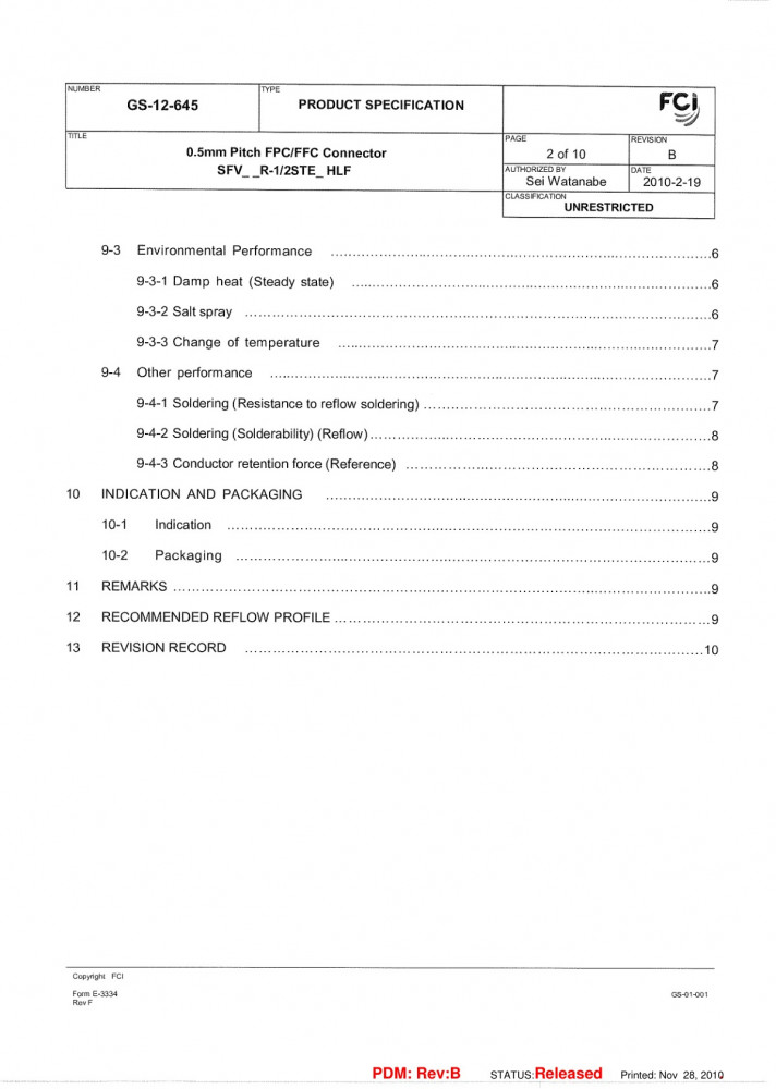 SFV10R-2STE1HLF specification page 2