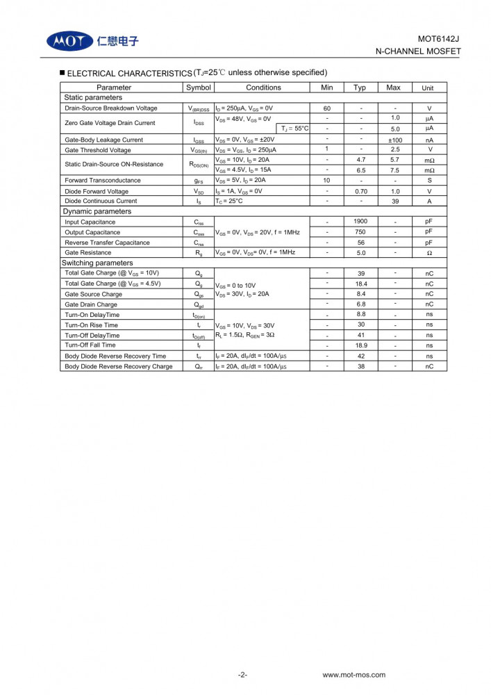 MOT6142J datasheet page 2